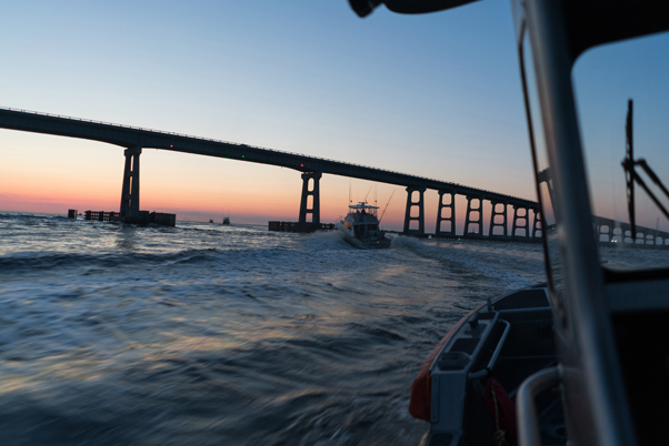 54' Sport Fisher Meets Oregon Inlet Bar - InTheBite